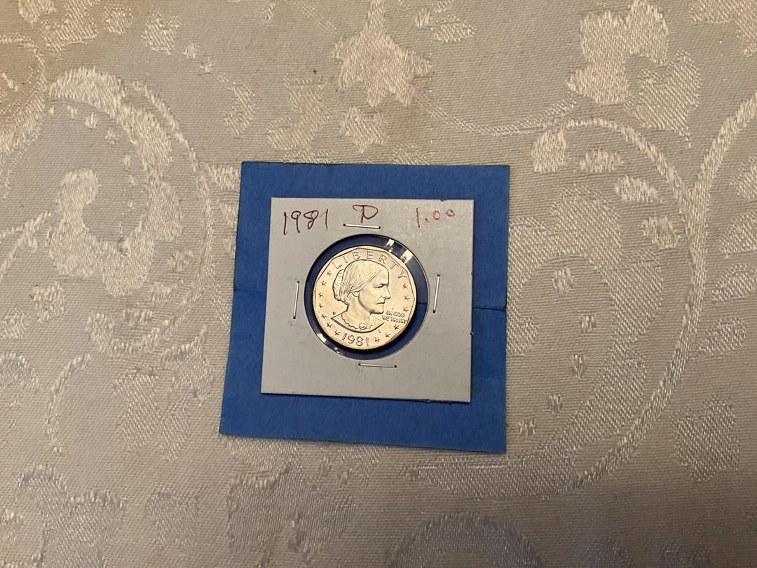 1981-d-susan B Anthony One Dollar Coin - No 138AB - in a Protective 2x2 ...