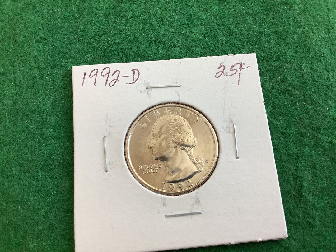 1992-D Quarter Coin No 11852 In a Protective 2x2 - Etsy Österreich