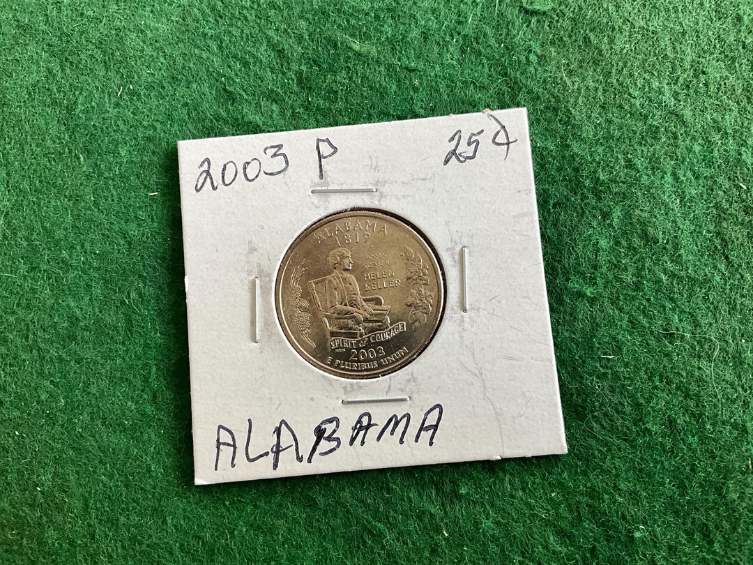 2003-P - State Quarter - Alabama - Coin No 17279 - in a Protective 2x2 ...