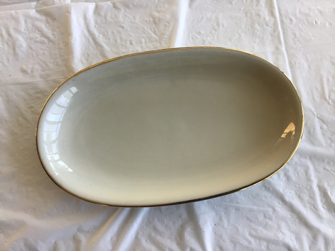 Zeh Scherzer-bavaria Germany Classic Ivory Porcelain 9.25 Oval Platter ...