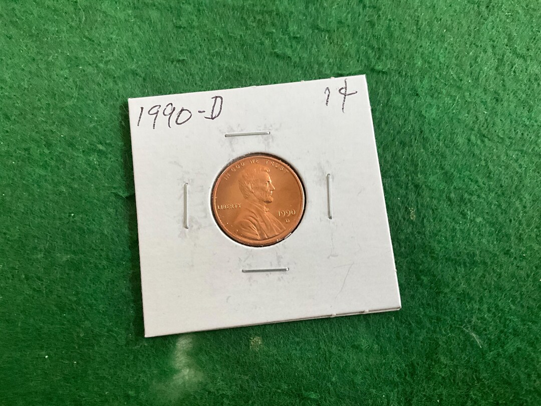 1990-D - Lincoln Memorial Cent Penny - Coin No 18111 - in a Protective ...