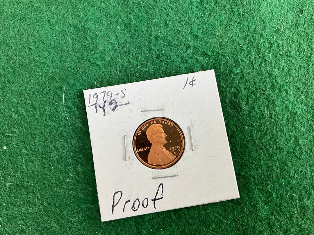 1979-S Type 2 Proof Lincoln Memorial Cent Penny Coin No 14785-2 in a ...