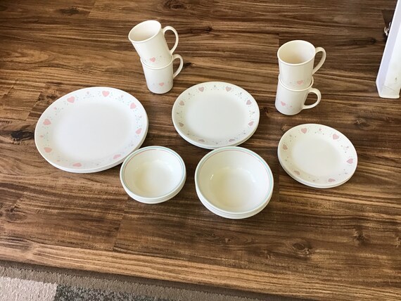 Four 6-piece Place Settings Corelle by Corning forever - Etsy