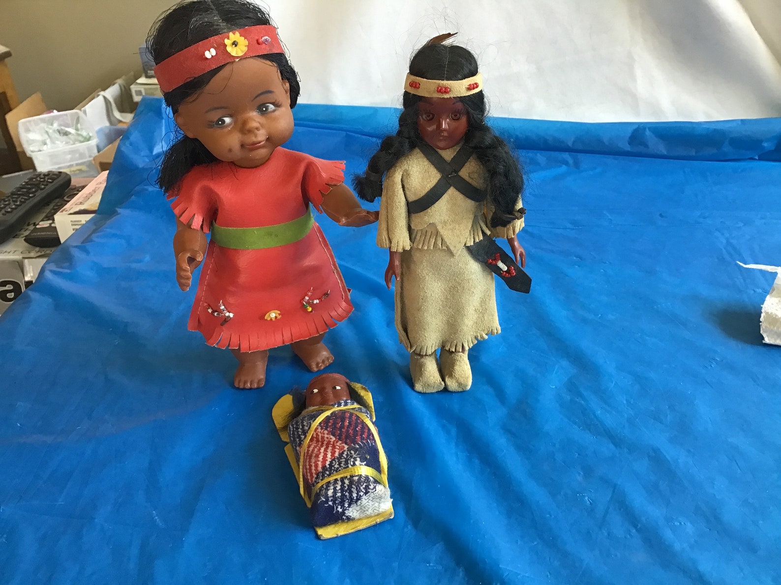 Collection of 3 Native American Indian Dolls 8T Dressed | Etsy