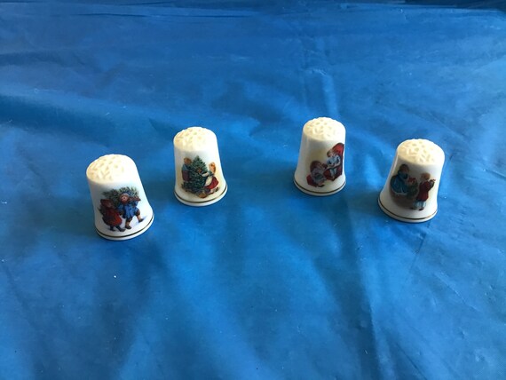 Collection of 4 Avon Collector Thimbles Each Displays a | Etsy