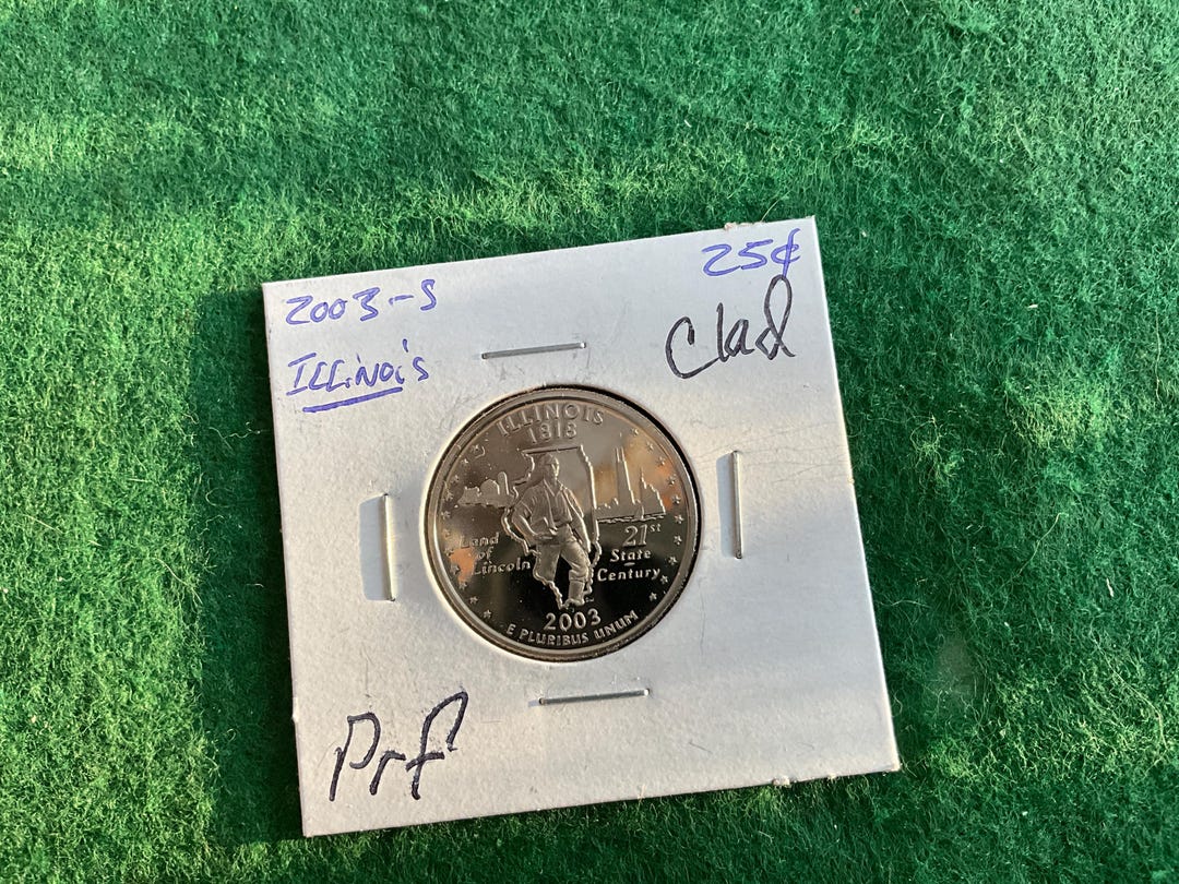 2003-S Clad Proof - State Quarter - Illinois - Coin No 17334 - in a ...