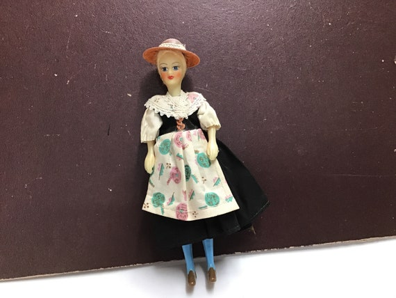 7.5 Hard Plastic Doll W/ Blonde Hair and Painted Blue Eyes. | Etsy