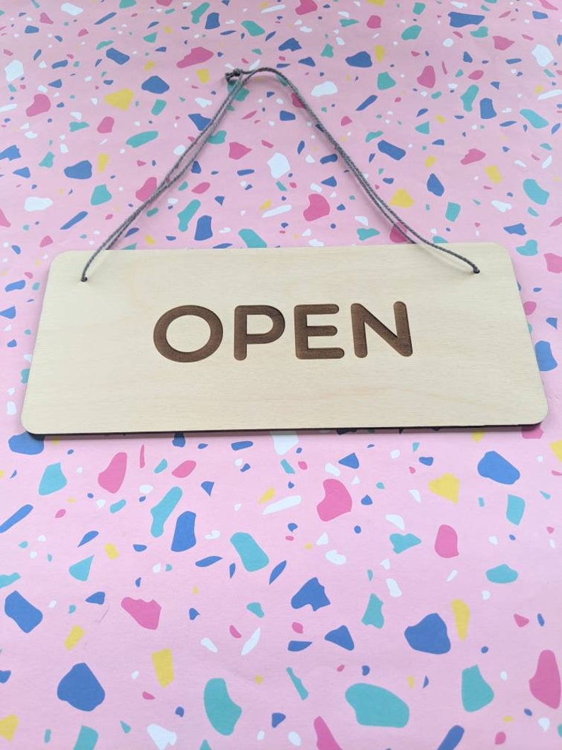 Customisable OPEN / CLOSED Door Sign / Custom Option / Wooden - Etsy UK