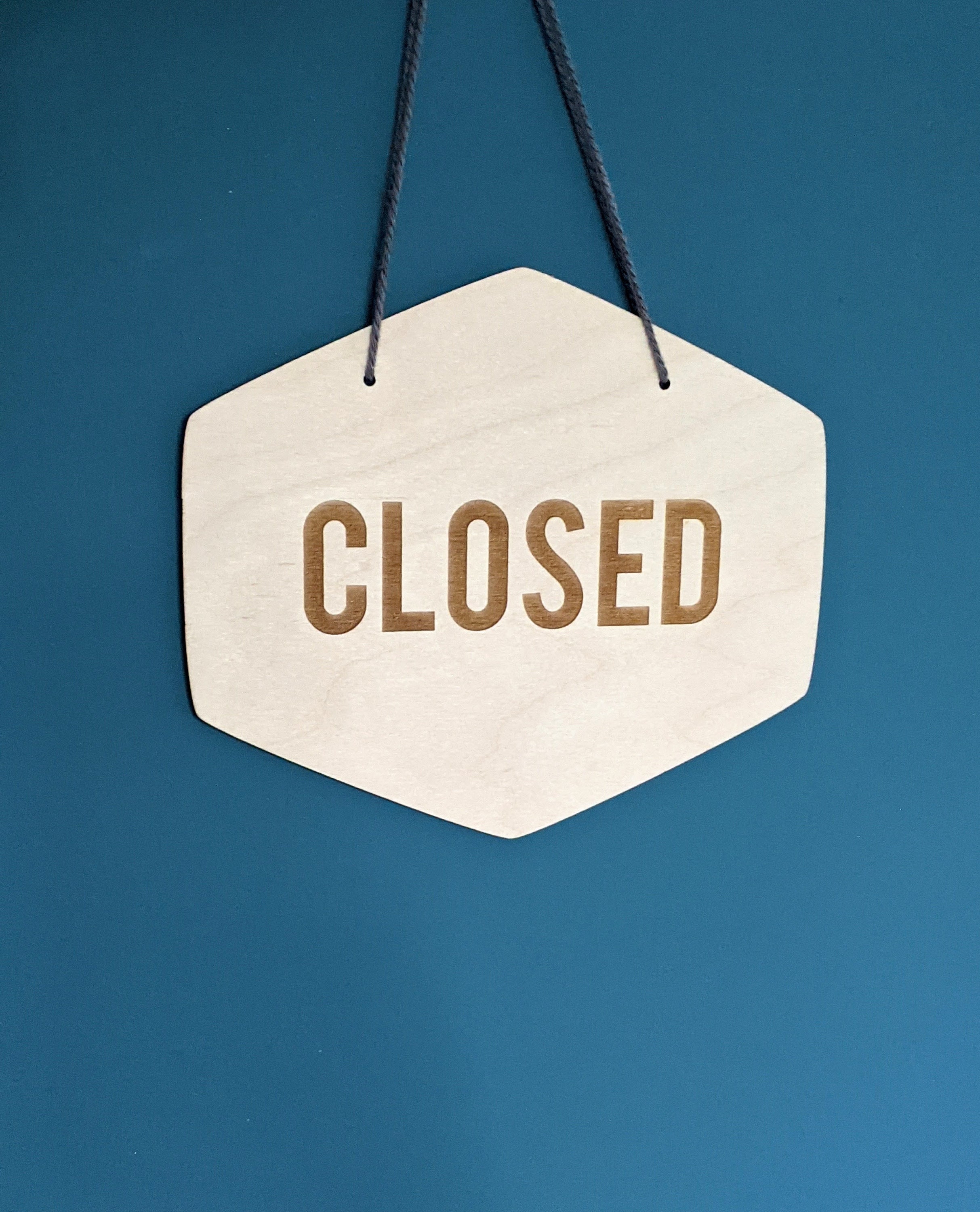 Customisable OPEN / CLOSED Door Sign / Custom Option / Wooden | Etsy