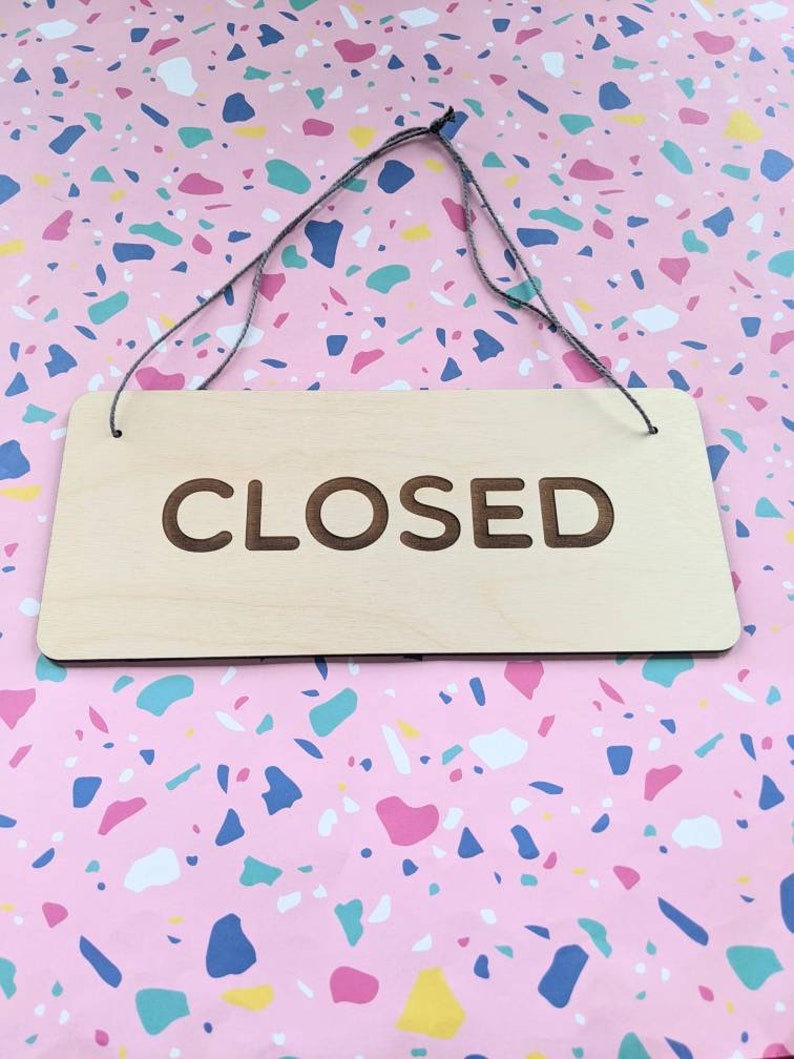 Customisable OPEN / CLOSED Door Sign / Custom Option / Wooden - Etsy UK