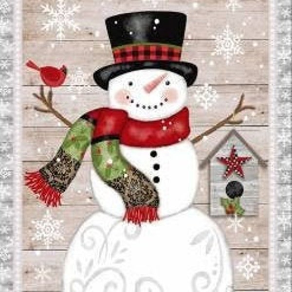 Snowman Quilt Panel - Etsy