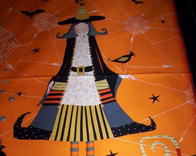 1 Panel Witchy by DT-K Signature for Studio E Fabrics. Witch Cats Bats ...