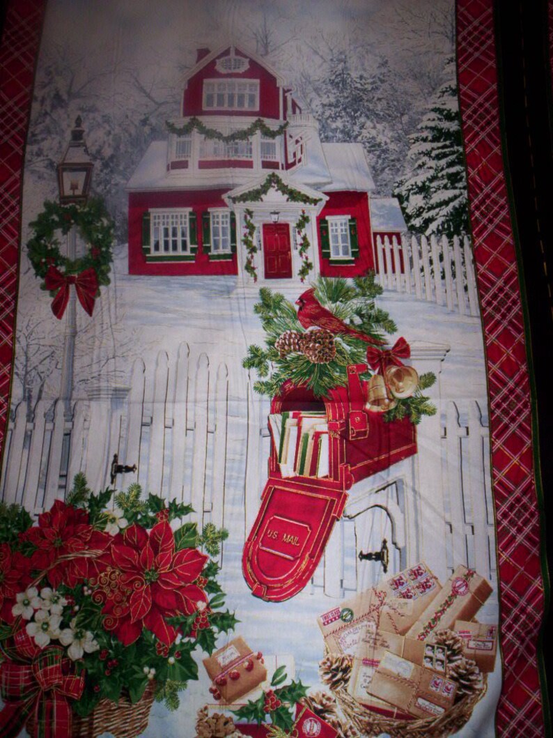 1 Panel Snowy Home Holiday Timeless Treasures Fabrics Cotton - Etsy