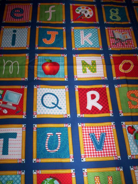 1 Panel School Zone by Pam Bocko Pieceful Designs Studio E Abc | Etsy