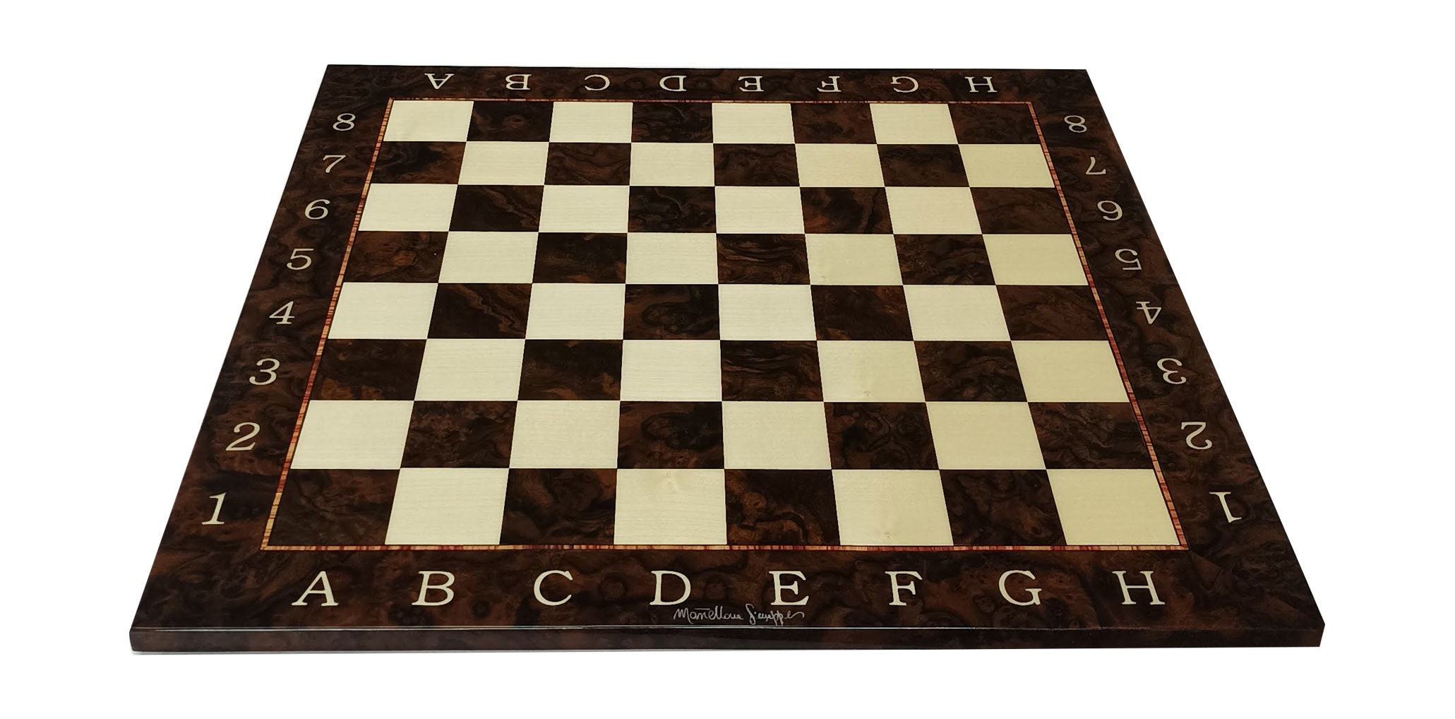 Inlaid Wood Chessboard With Numbers and Letters - Etsy