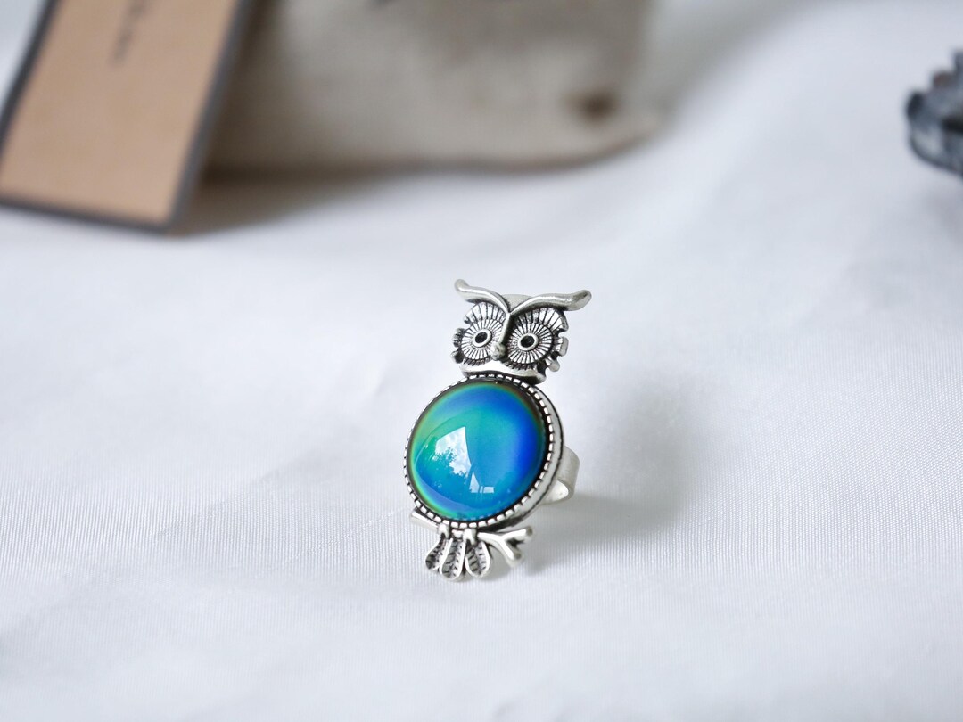 Owl Mood Ring With Iconic Features - Etsy
