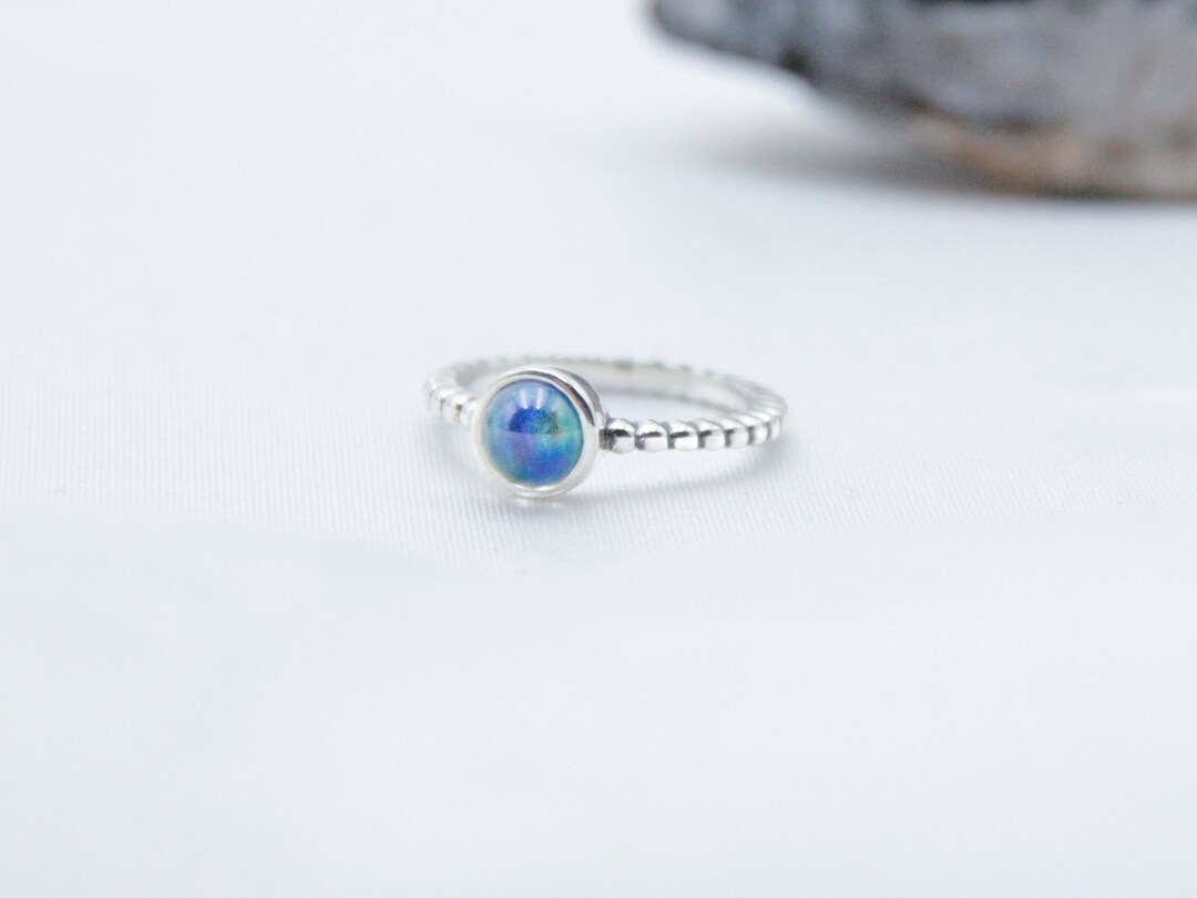Sterling Silver Mood Stone Ring - Etsy