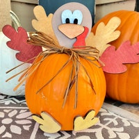 Pilgrim Turkey Pumpkin Poke, DIY Pumpkin Poke Kit, Large Turkey Pumpkin ...