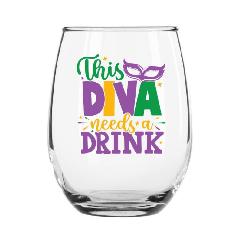 Diva Wine Glass - Etsy