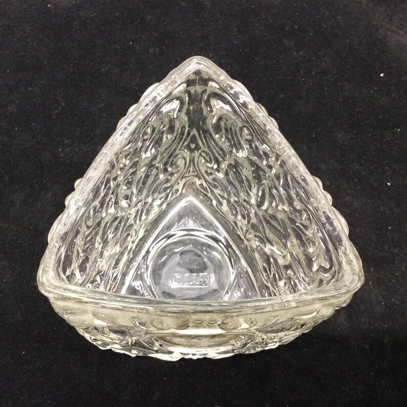 Vintage Avon Triangle Shaped Candle Holder Clear Glass Votive Heavy ...