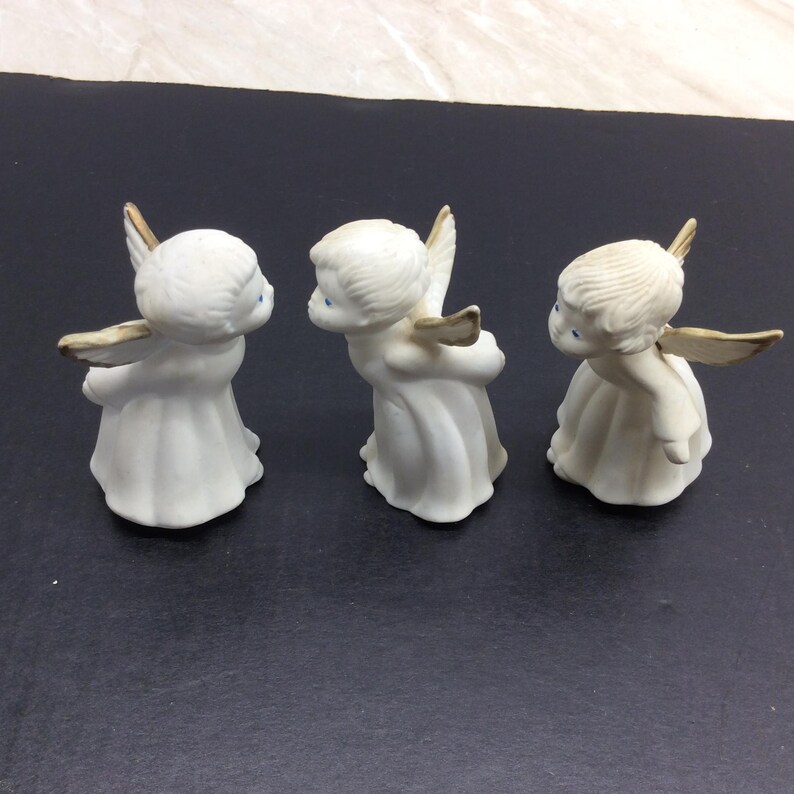Lefton Giftco Kissing Angels Gold Wings Lot of 3 Porcelain Figurines ...