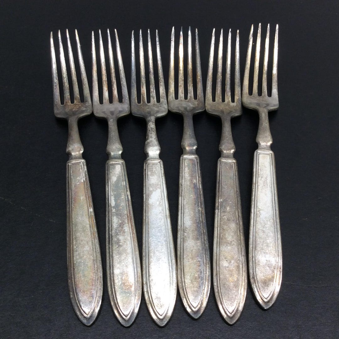 Vintage 1835 R Wallace 12 Silverplate Forks Set of 6 7 1/4" Long - Etsy