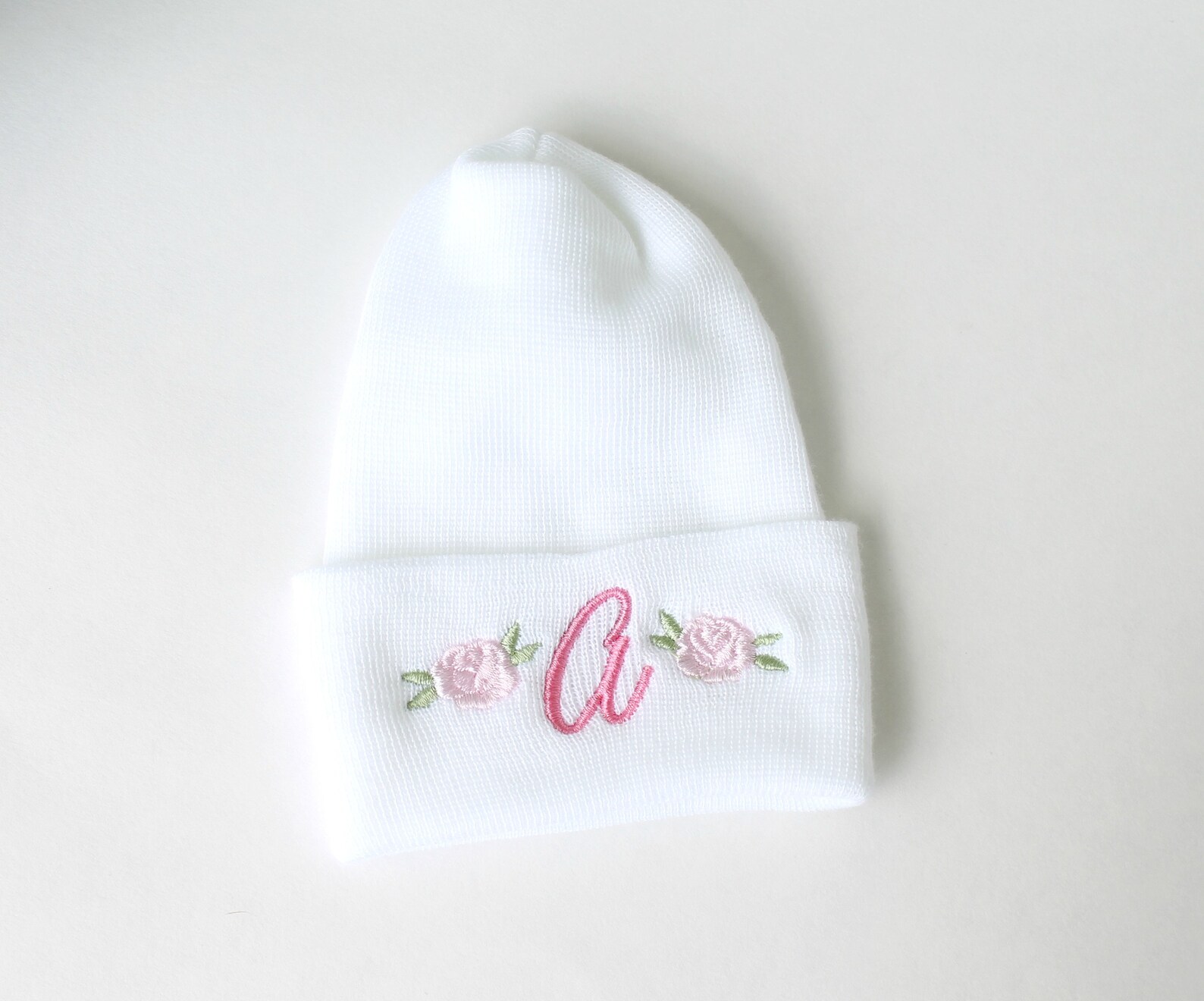 Monogram Baby Hat Monogram Baby Gift Embroidered Hospital - Etsy