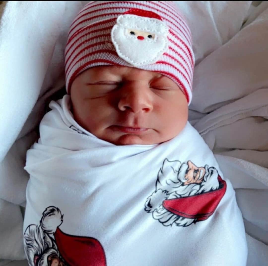 Handmade Christmas Baby Hat, Christmas Hospital Hat, Santa Baby Hat ...