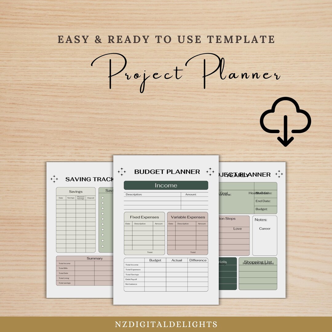 Compact Project Planner, Mini Planner Journal, Portable Daily Planner ...