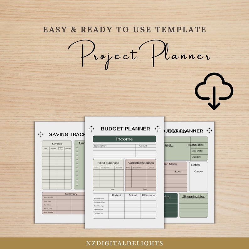Compact Project Planner, Mini Planner Journal, Portable Daily Planner ...