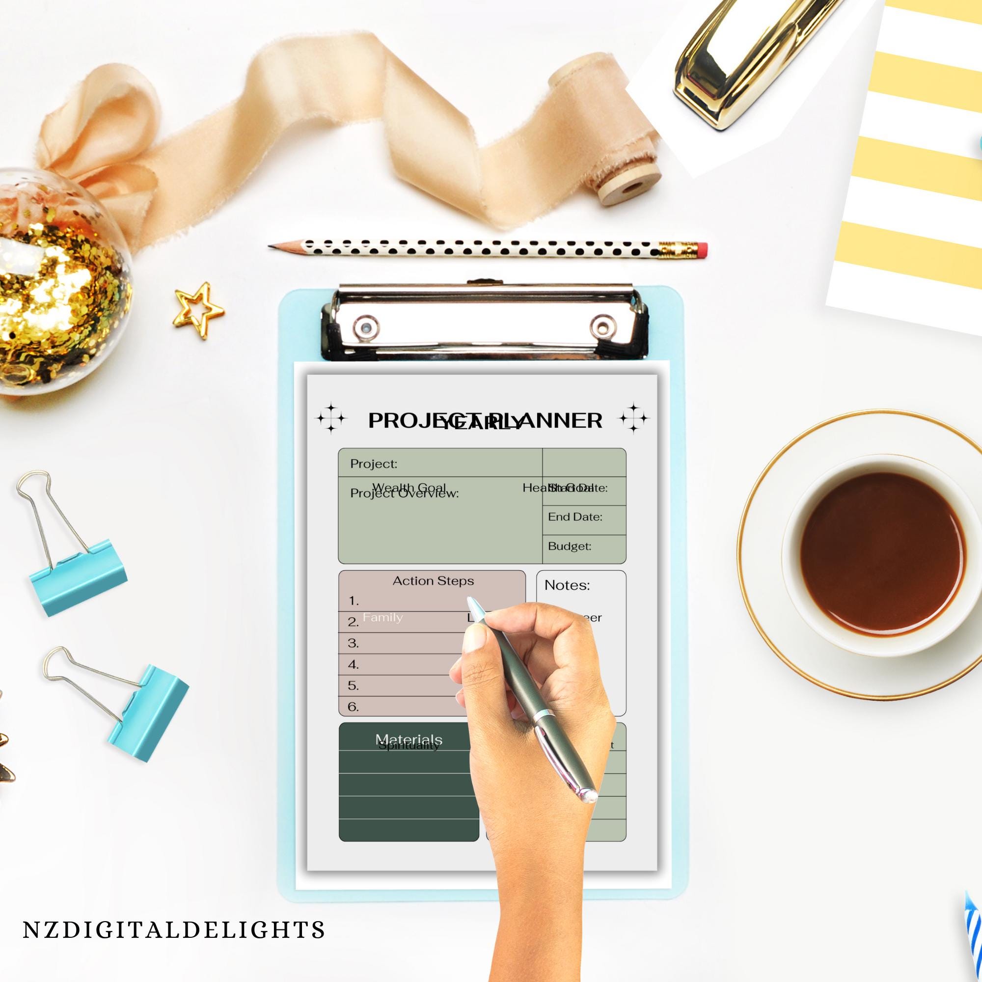 Compact Project Planner, Mini Planner Journal, Portable Daily Planner ...