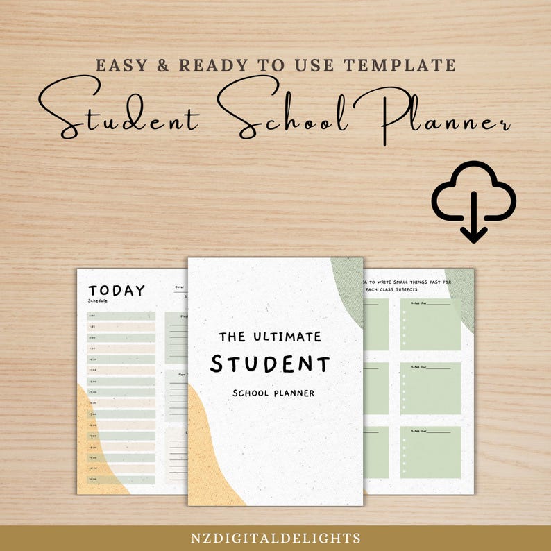 Student Planner, Academic Weekly Planner, Daily Organizer, School ...