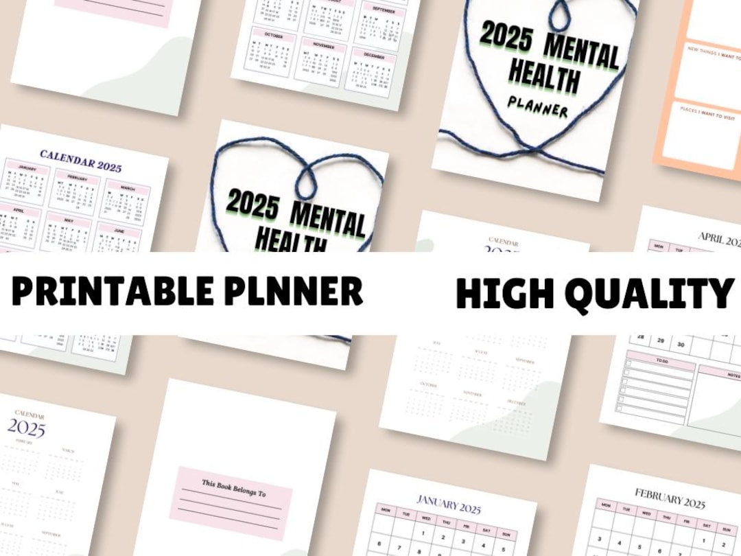 Editable Mental Health Planner, Printable Daily and Weekly Templates ...
