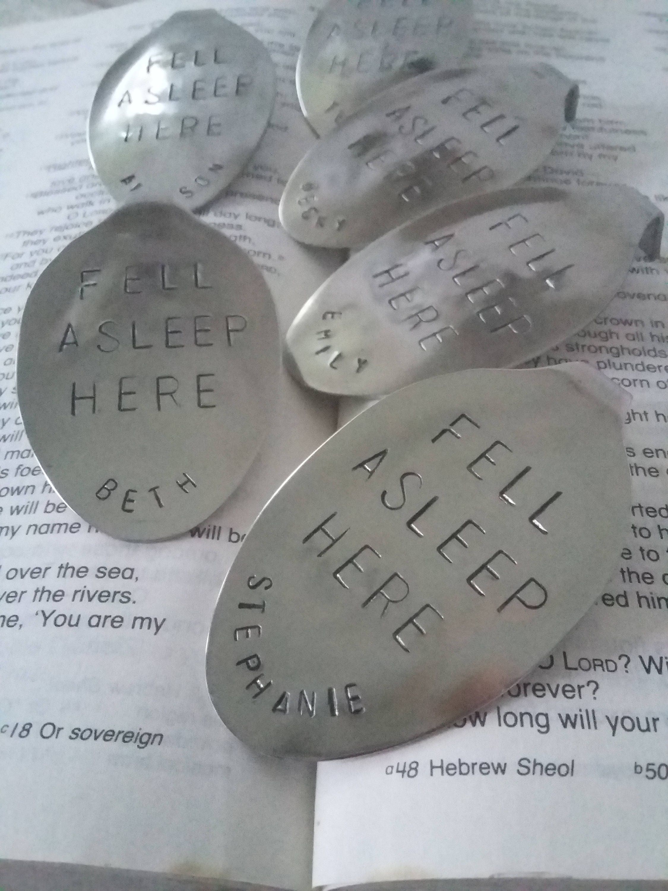 Fell Asleep Here Flattened Spoon Bookmarks | Etsy