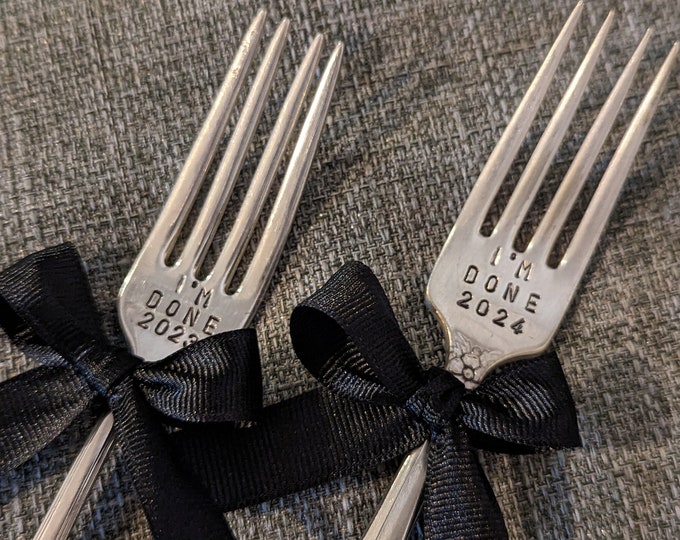 Stick a Fork in It Retirement Cupcake Toppers White & Gold Theme ...