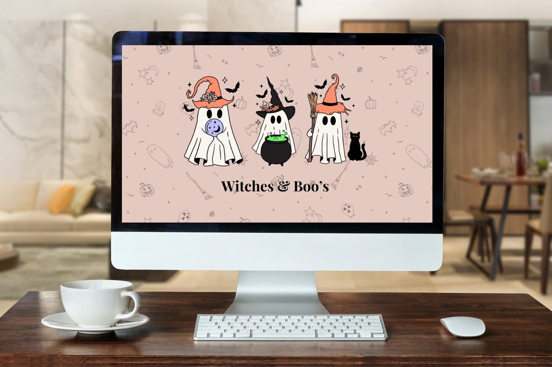 Package of Five Color Schemes, Witches & Boo's, Cute Halloween Desktop ...
