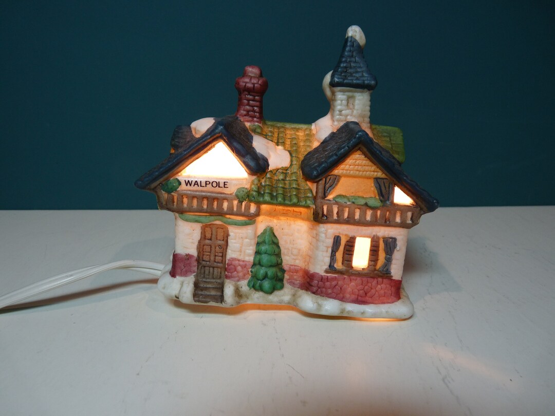Lighted Ceramic Christmas House - Etsy