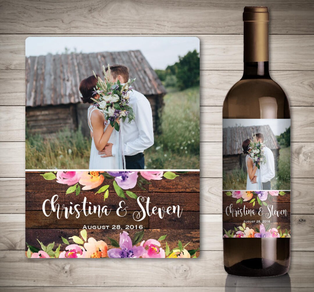 Photo Wedding Wine Label Custom Wine Label Personalized - Etsy