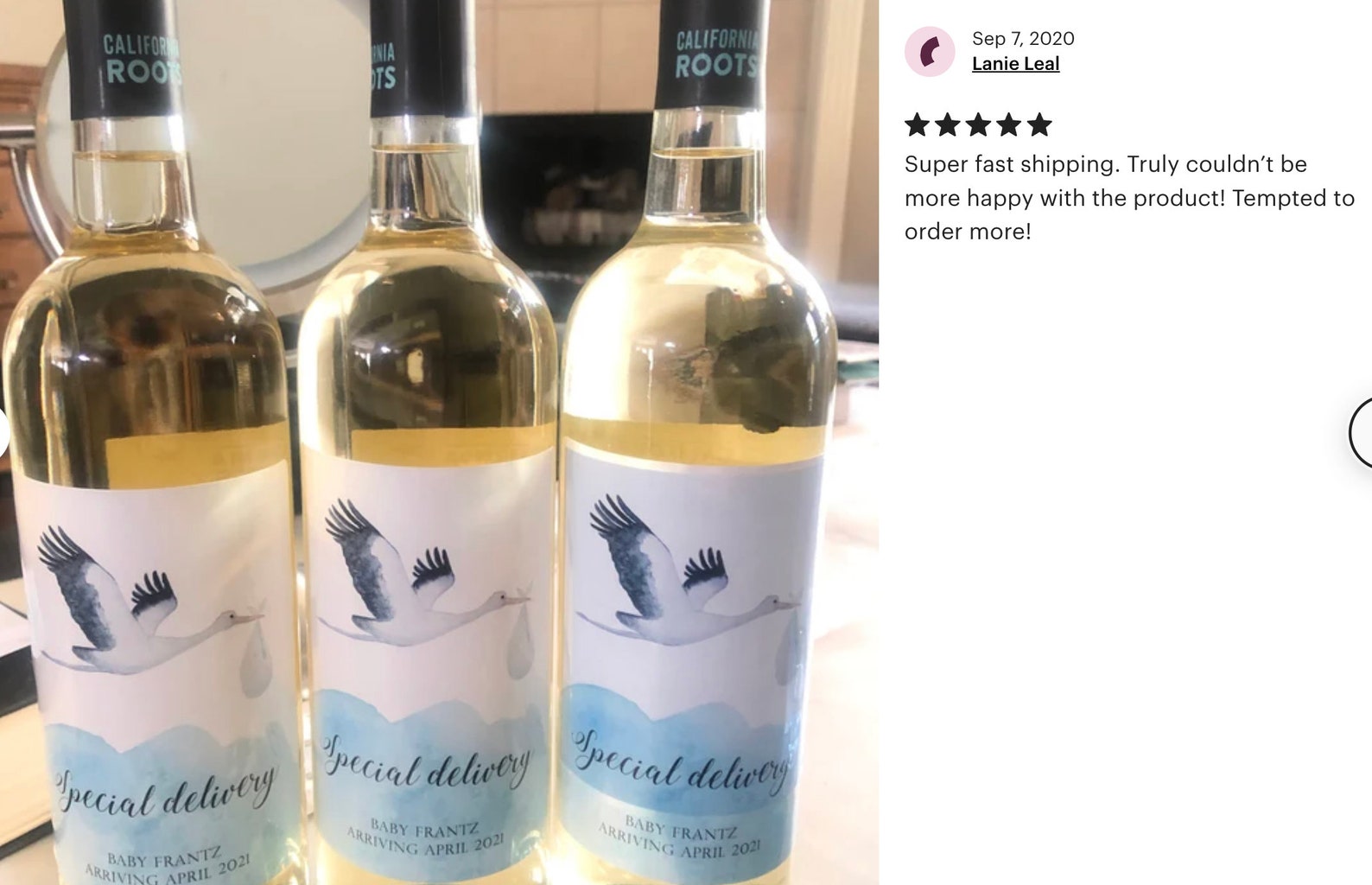 Custom Wine Label Pregnancy Announcement Baby Announcement | Etsy