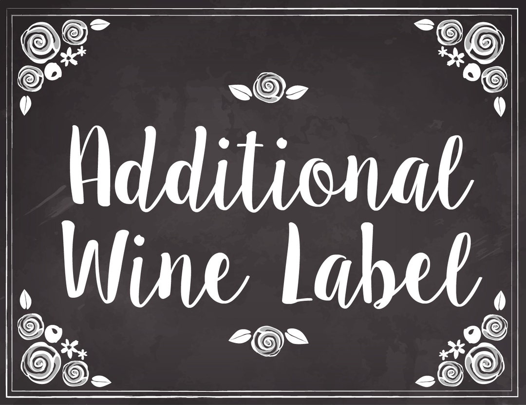 WINE LABEL : Add an Additional Label Prior to Shipping - Etsy