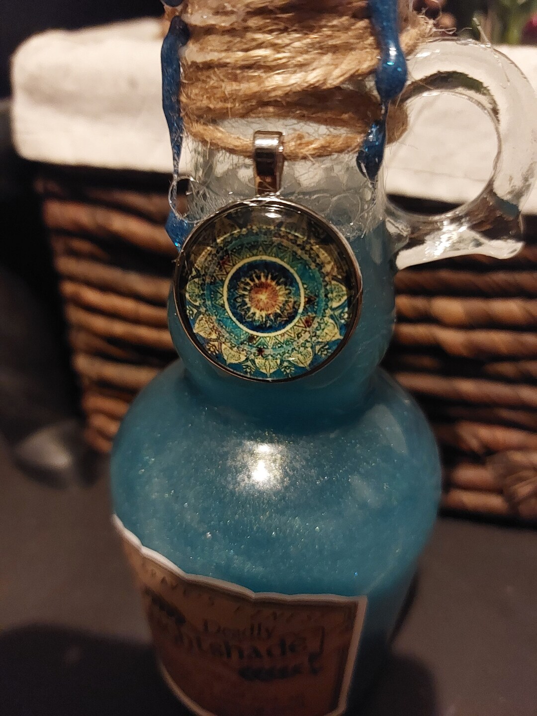 Handmade Potion Bottle, Moving Potion, Blue Shimmer Potion, Harry ...