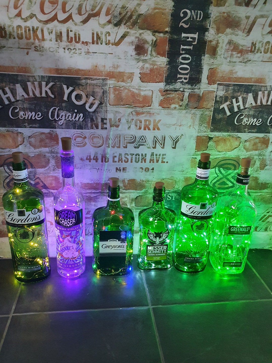 Light up Spirit Bottles, Bar Decor, Birthday Gift, Christmas Present ...