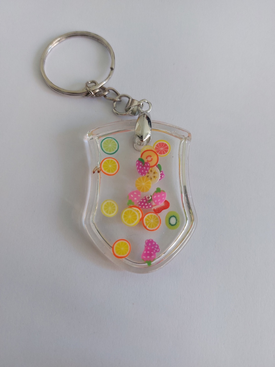 Resin Keyring, Fruit Keyring, Birthday Present, Unique Gift, Jewellery ...
