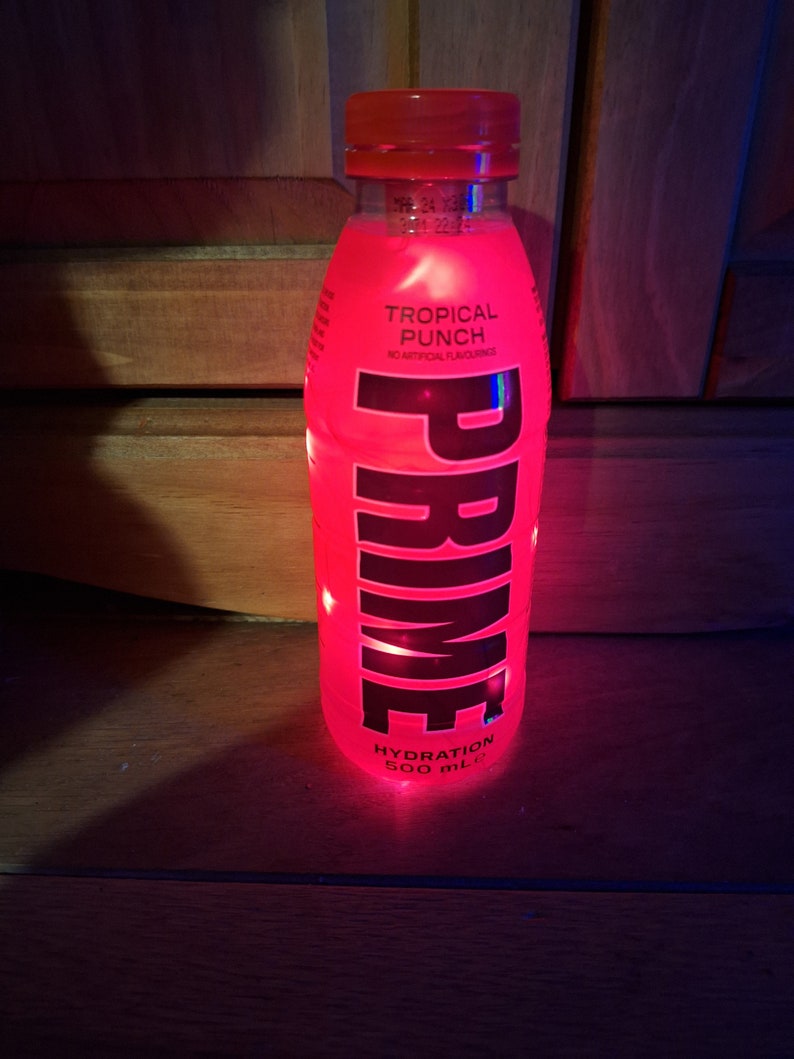 Light up Prime Bottles, Upcycled Prime Bottles, Light Bottles, Prime ...