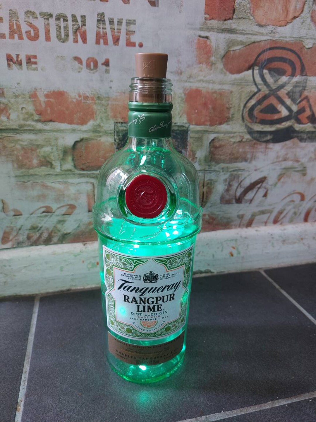 Green Light up Gin Bottle Gin Themed Gift Light up Bottle - Etsy