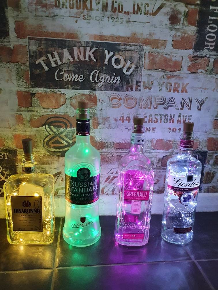 Light up Spirit Bottles Bar Decor Birthday Gift Christmas - Etsy