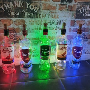 Light up Spirit Bottles, Bar Decor, Birthday Gift, Christmas Present ...