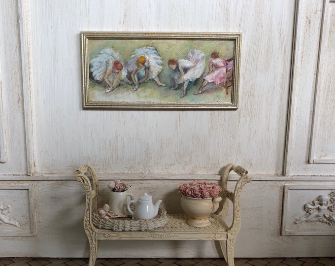 Miniature Wall Decor, Miniature French Oil Painting , French Country ...