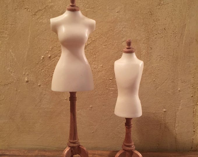 Miniature Dress Form, Dollhouse Mannequin, Miniature Boudoir, Miniature ...
