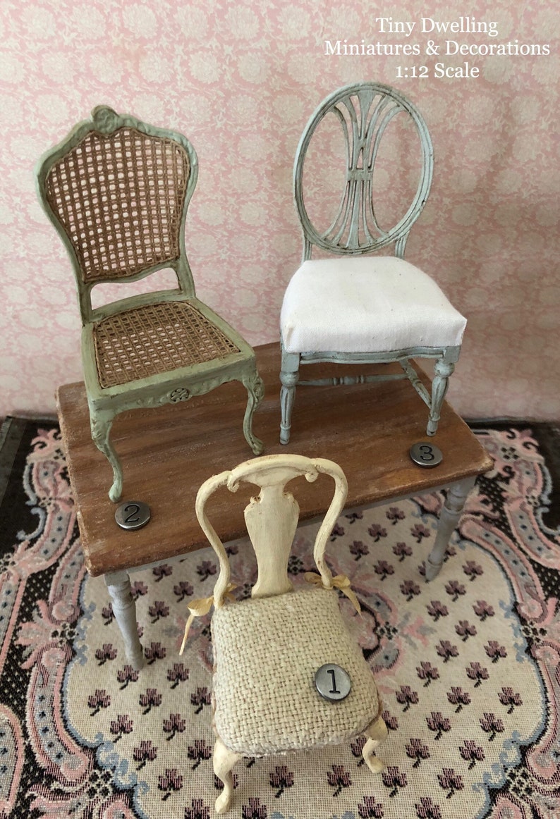 Miniature French Country Chair Miniature Chair Dollhouse - Etsy